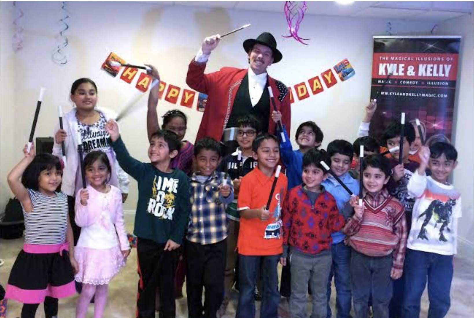 Magic show for kids birthday party